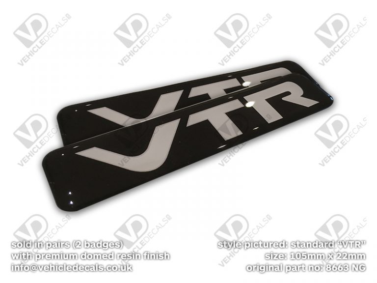 Citroen Saxo VTR Door Badges with Polyurethane Resin Coating Gel Finish ...