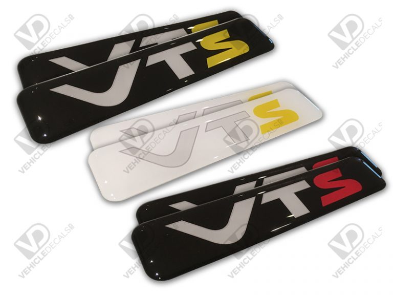 Citroen Saxo VTS Door Badges with Polyurethane Resin Coating Gel Finish ...