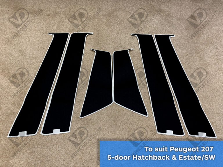 Peugeot 207 5-door & Estate SW B Pillar Exterior Textured Vinyl ...