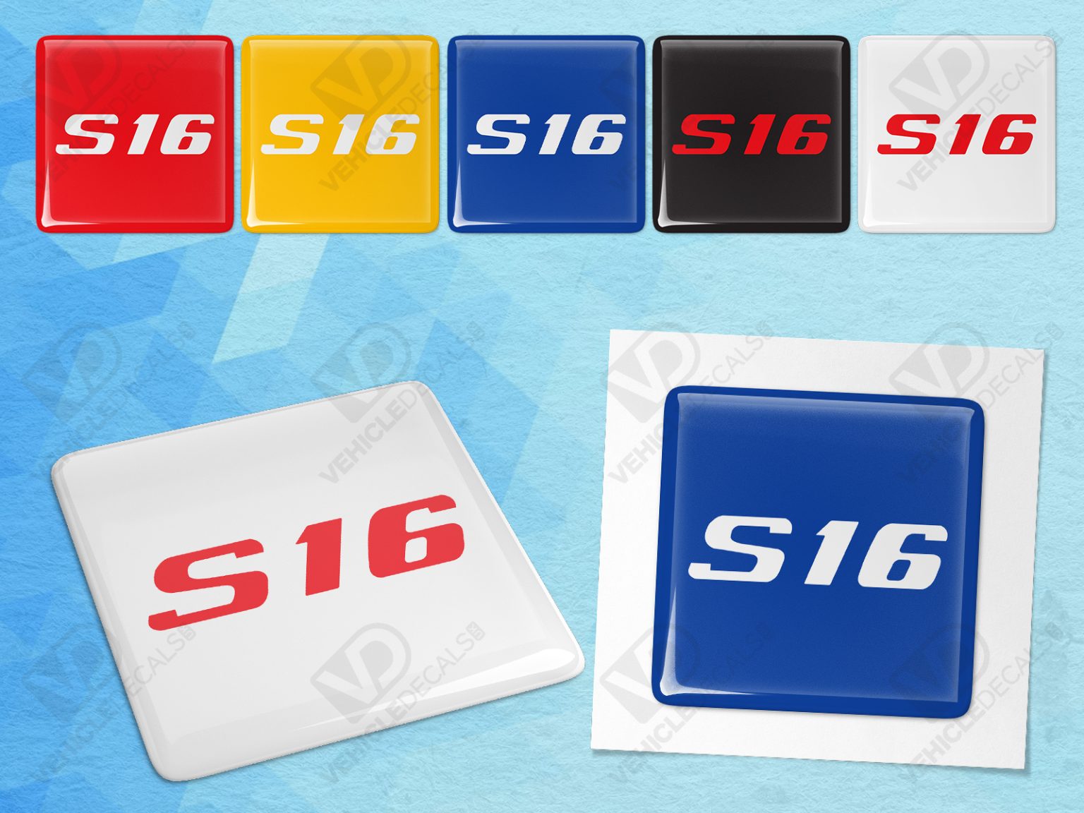 Peugeot S16 Gel Resin Domed Inlet Badges (suit 106, 206, 306, 205 ...